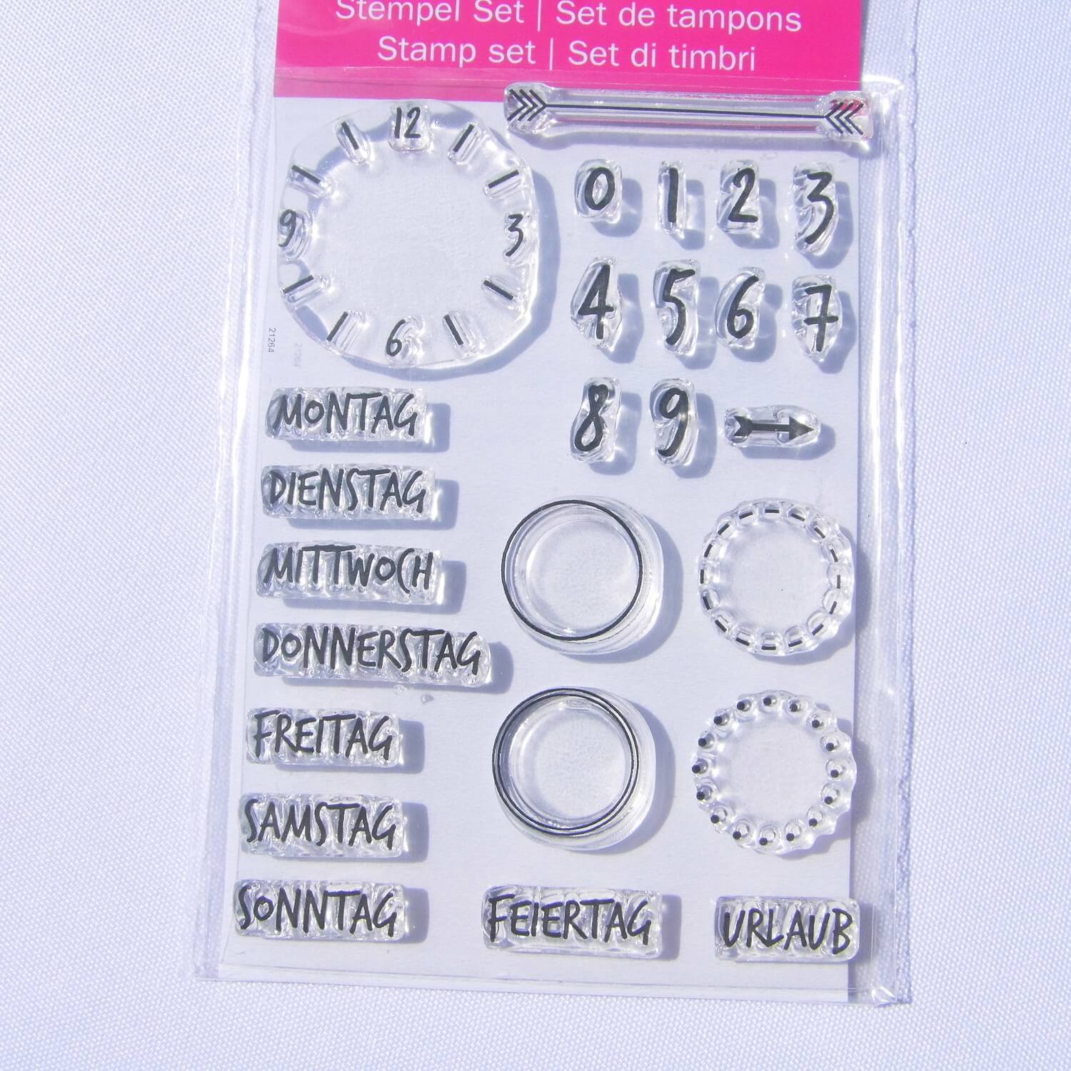 Clearstamps Kalender Uhrzeiten Dein Shop für DIY-Ideen und Bastelbedarf